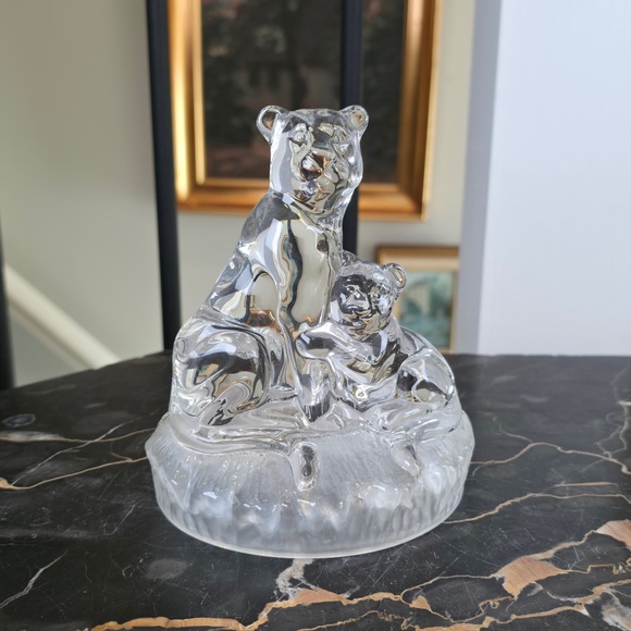 Oneida | Art | Vintage Oneida Crystal Bear Lion Cub Figurine Capri ...